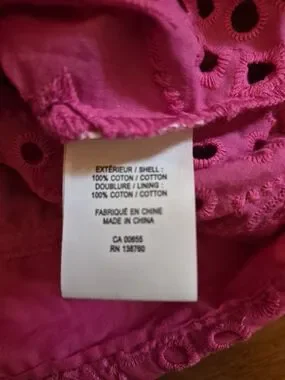 Reitmans | Tops | Reitmans Pink Eyelet Buttonfront Tiehem Blouse | Poshmark